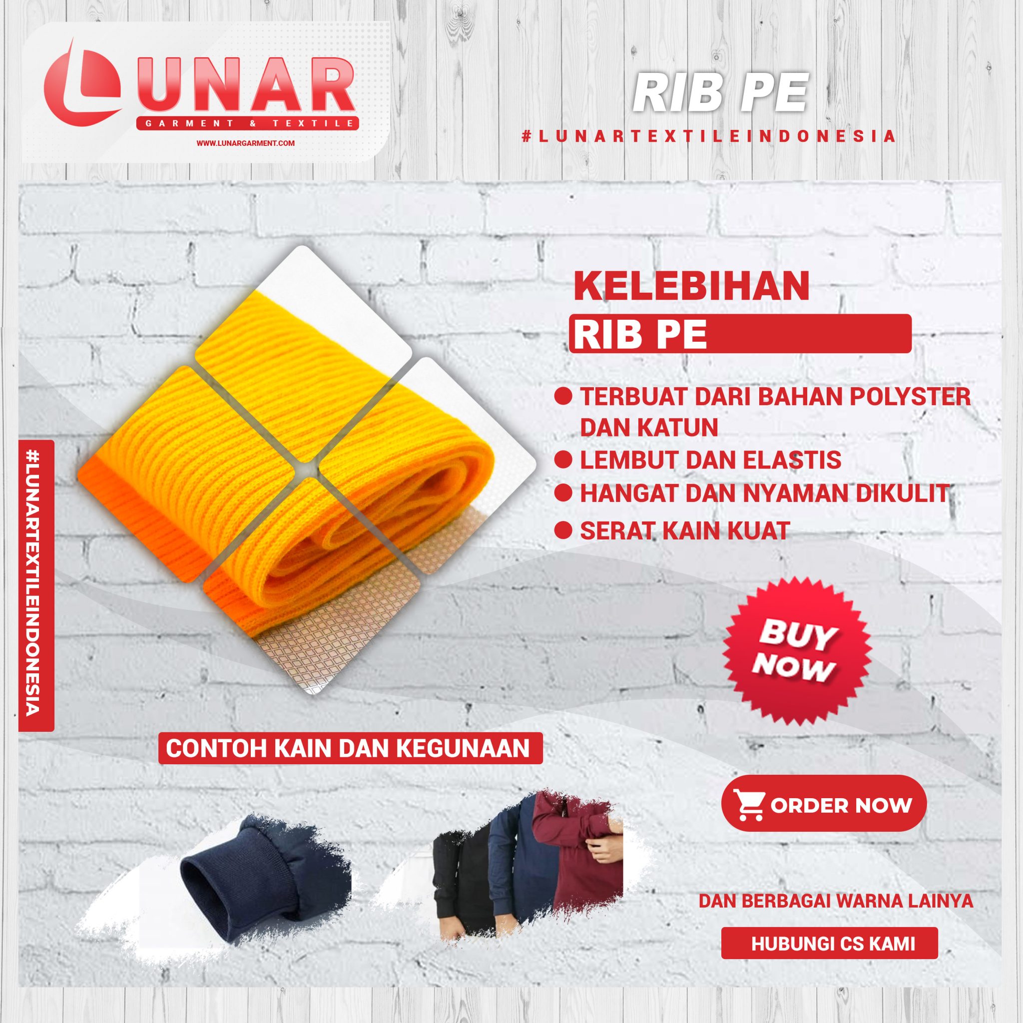 Kain Rib - Lunar Textile Kain Indonesia